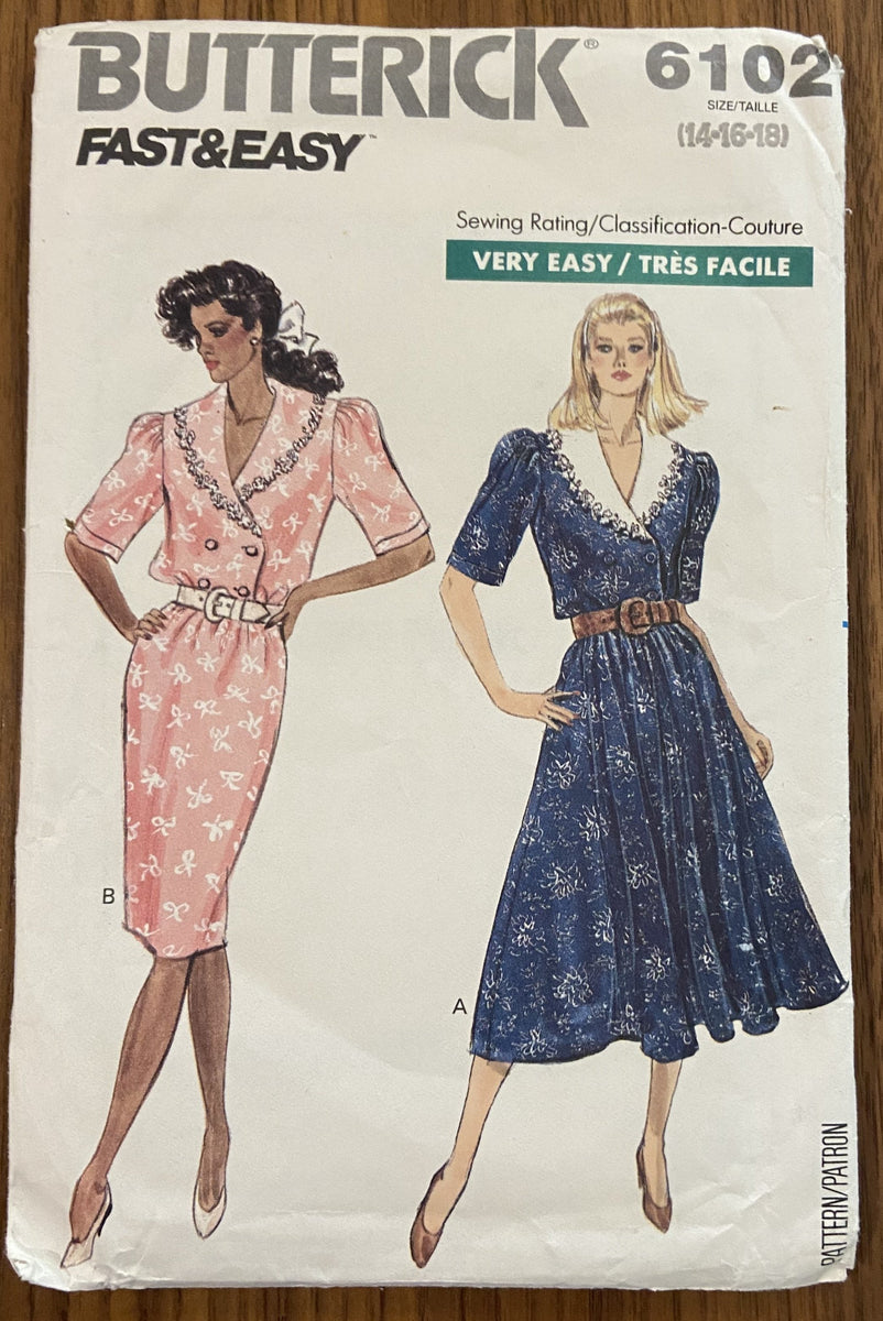 Copy of Butterick 6102 vintage 1980s dress pattern – the vintage ...